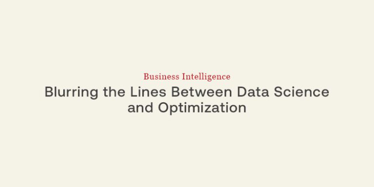 Blurring the Lines Between Data Science and Optimization