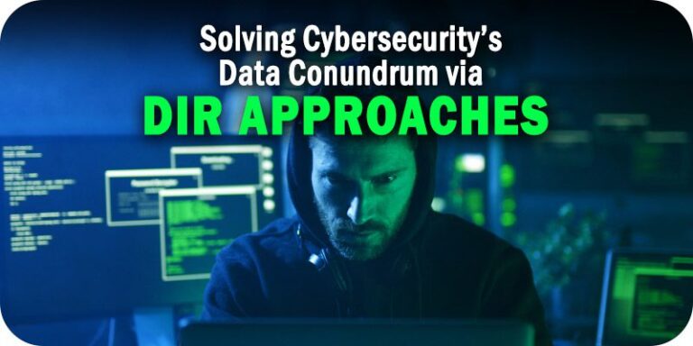 Solving Cybersecuritys Data Conundrum Via Dir Approaches